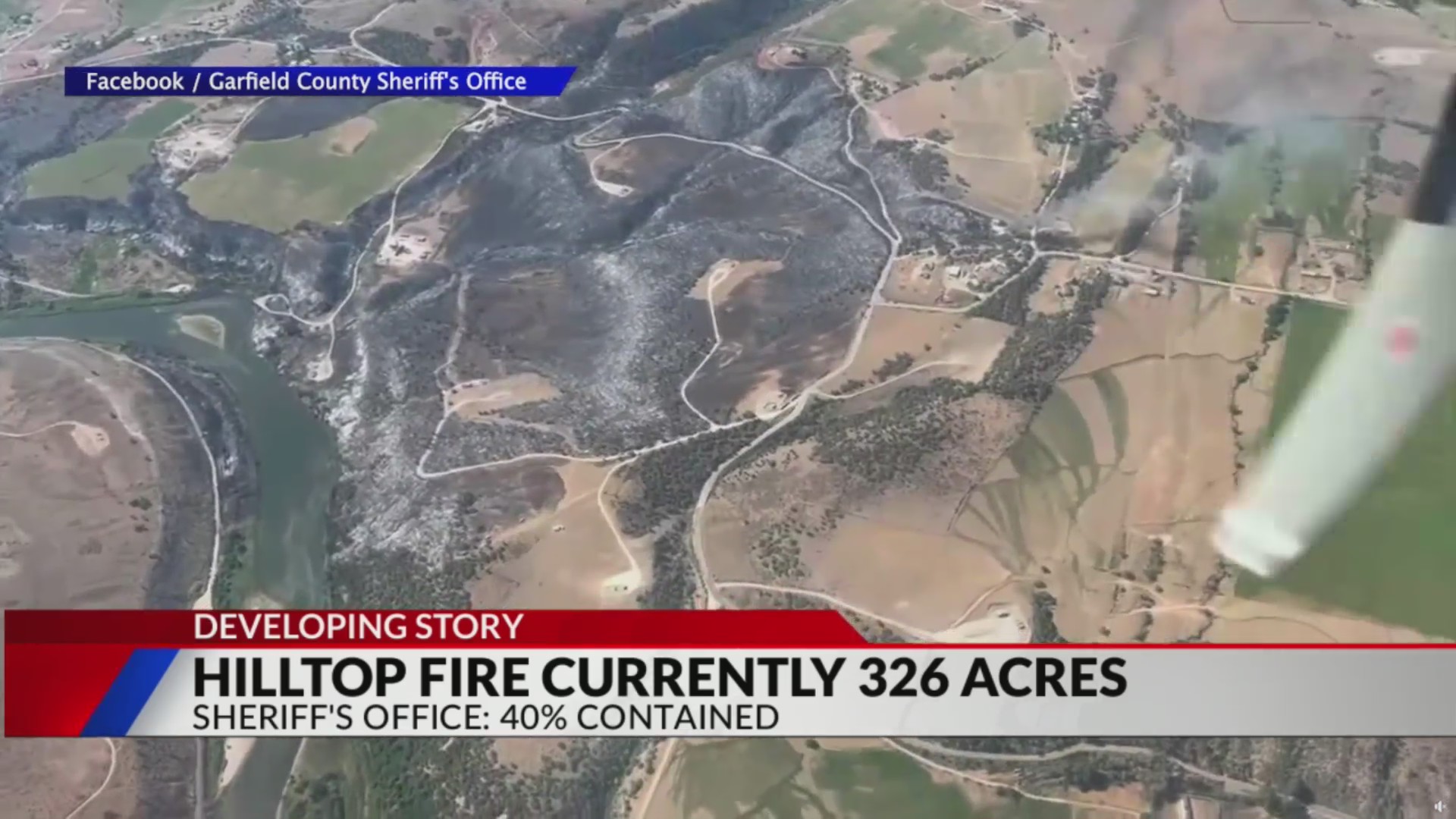 'Hilltop Fire' in Garfield County 40% contained