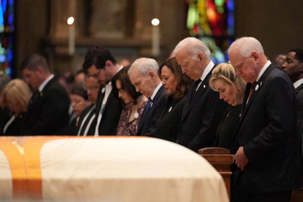 Hundreds gather for the funeral of Melissa and Mark Hortman