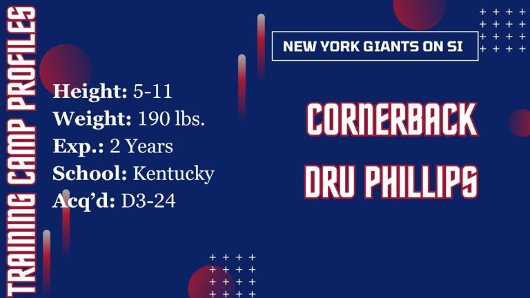 NY Giants CB Dru Phillips Has Found Clarity in His NFL Career