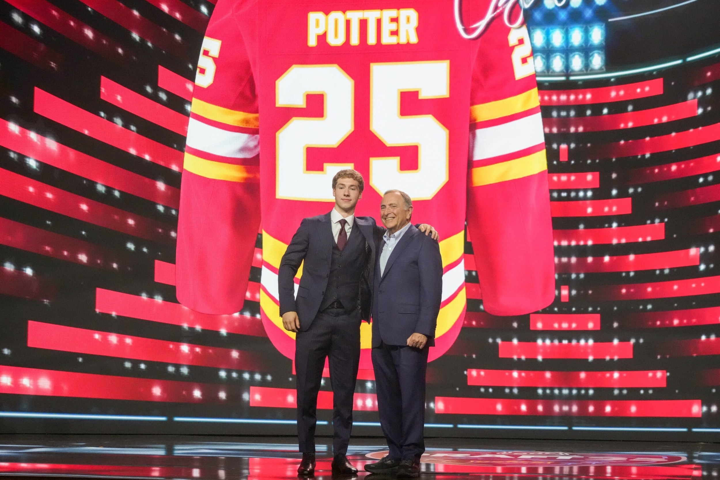 How does moving down in the draft lottery impact the Flames’ plans?