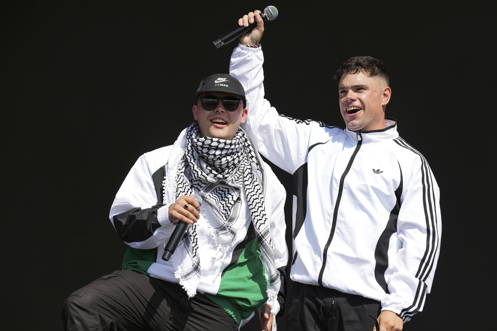 Irish rap group Kneecap plays for a big Glastonbury crowd despite criticism