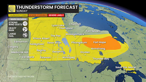 Renewed storm, funnel cloud potential shifts on the Prairies