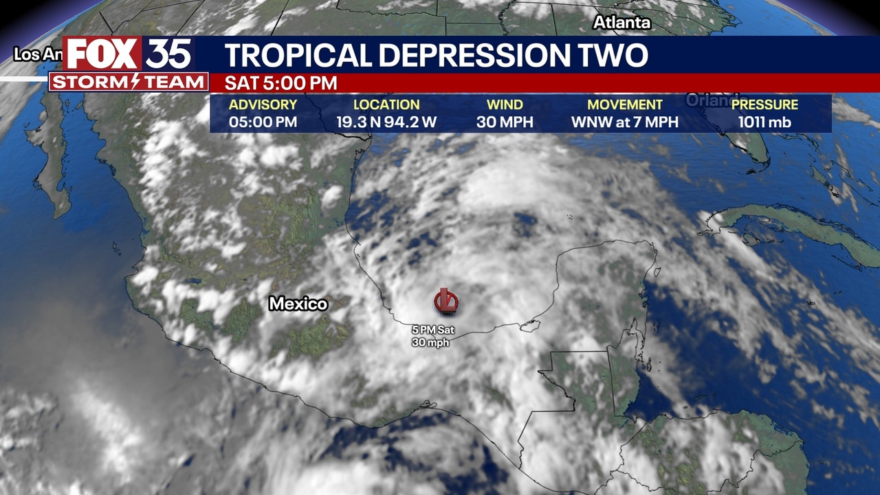 Second Tropical Depression of the season develops in the Gulf, NHC says