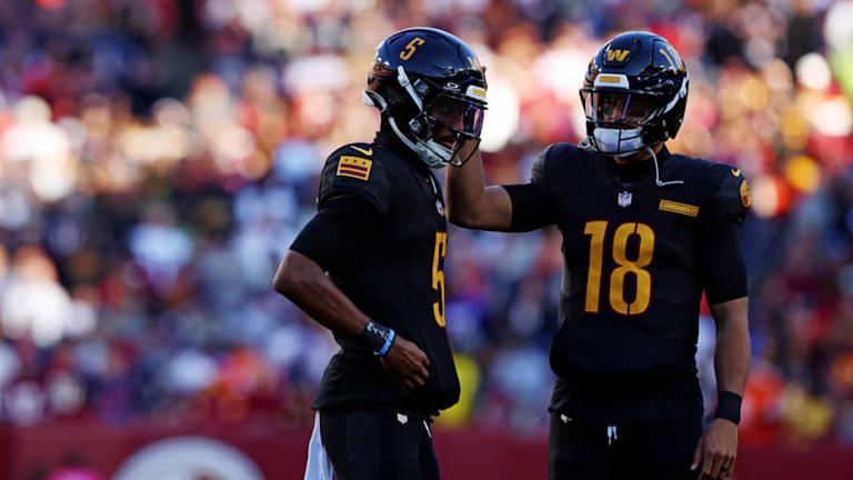 Washington Commandeers' Marcus Mariota On Mentoring Jayden Daniels ...