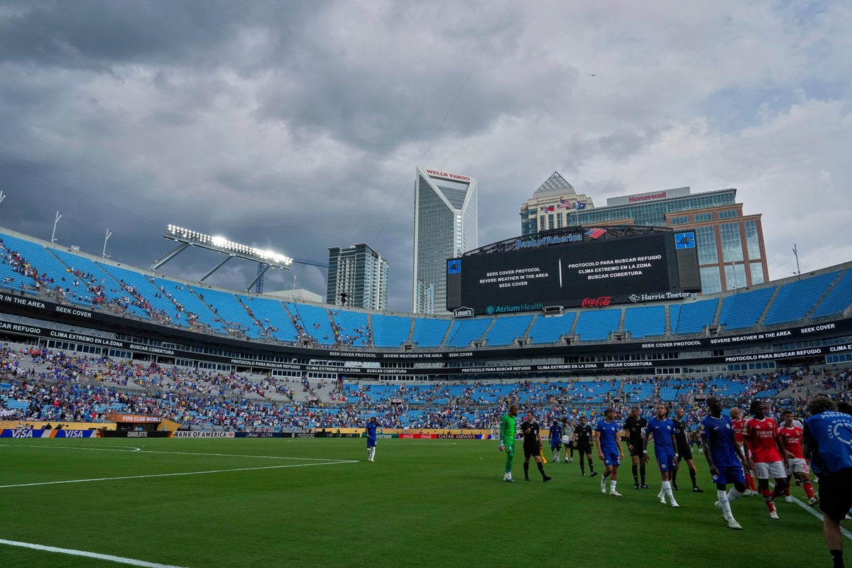 Thunderstorm forces players off in Chelsea’s CWC last-16 clash with Benfica