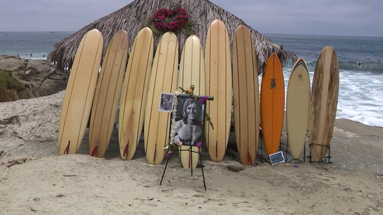 San Diego honors surf icon Mike Hynson with posthumous paddle out on ...