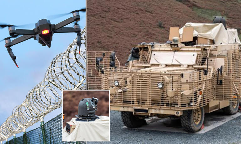 Anti-drone lasers will be fitted to military vehicles to protect the UK from swarm attacks