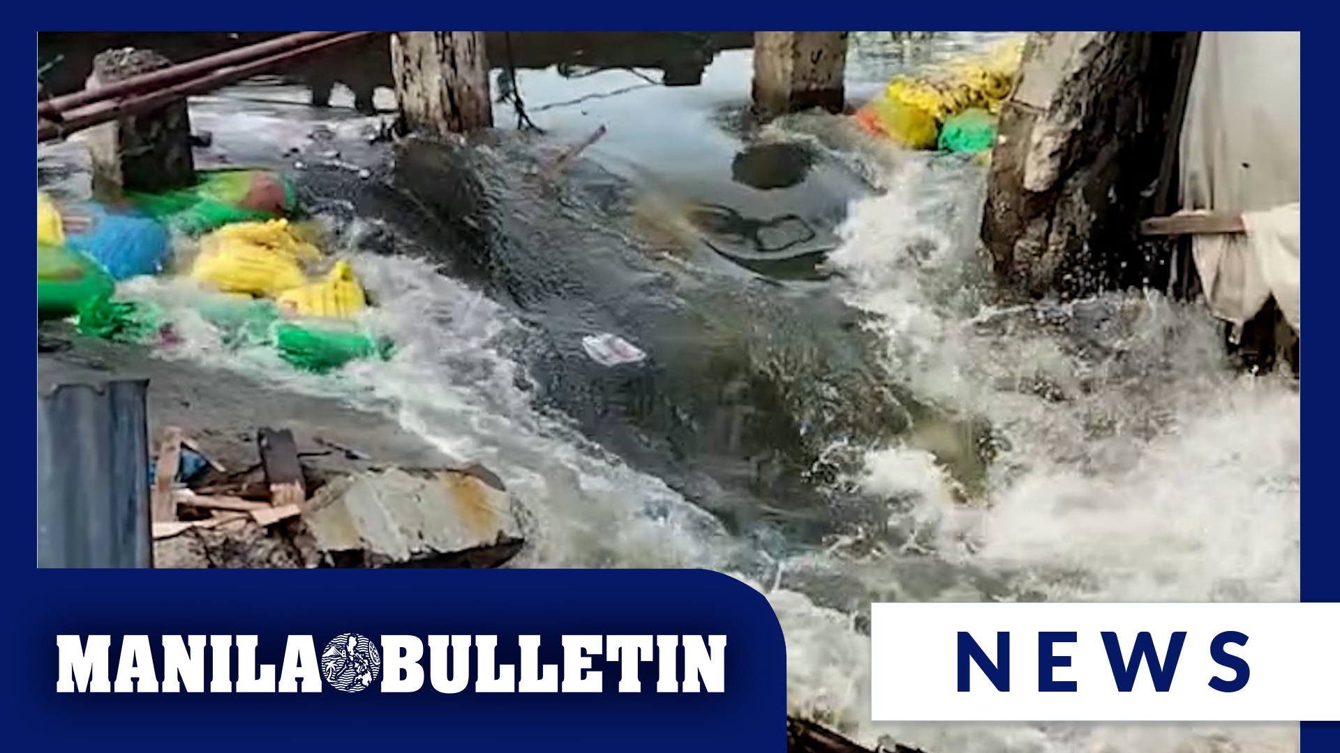 Video captures moment of breach in sandbag wall, raising flood risk in ...