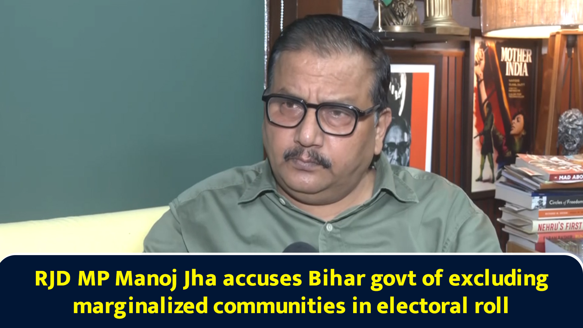 RJD MP Manoj Jha accuses Bihar govt of excluding marginalized ...