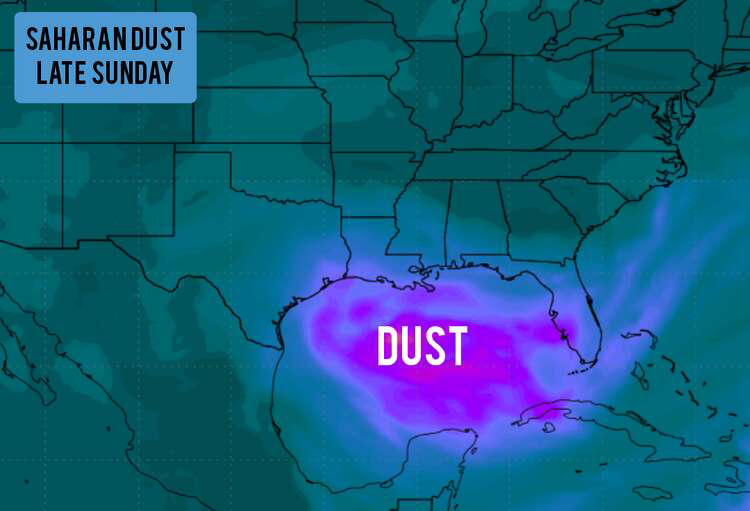 Thunderstorms, Saharan dust both aim for Houston Sunday. Here's what to ...