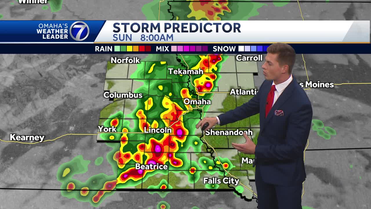 Watching two time frames for storms on Sunday
