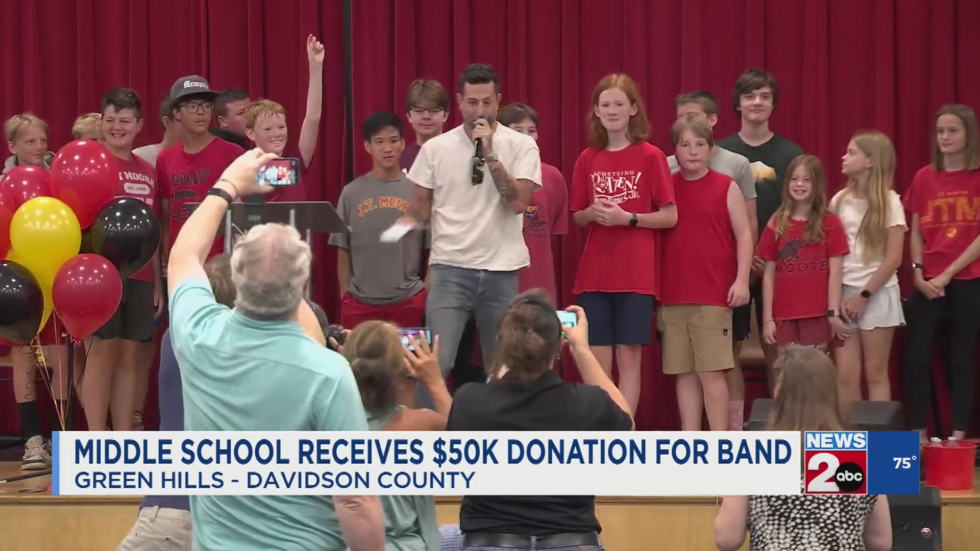 Nashville middle school receives $50K donation for band
