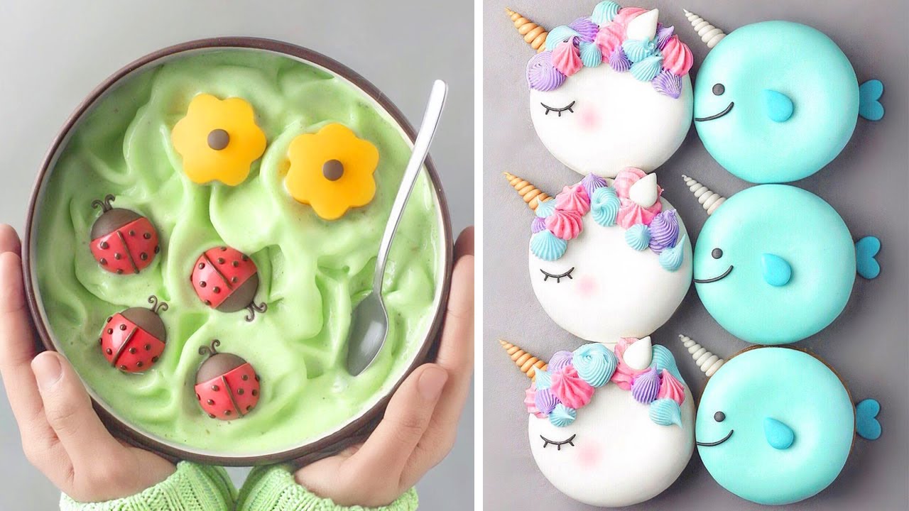 How to Make Satisfying Fantasy Treats 🐞🦄 | Ladybug Mousse & Unicorn Narwhal Donuts Tutorial