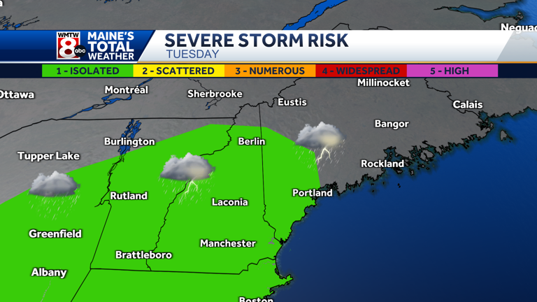 Severe storms expected in Maine Tuesday afternoon. Meteorologist ...