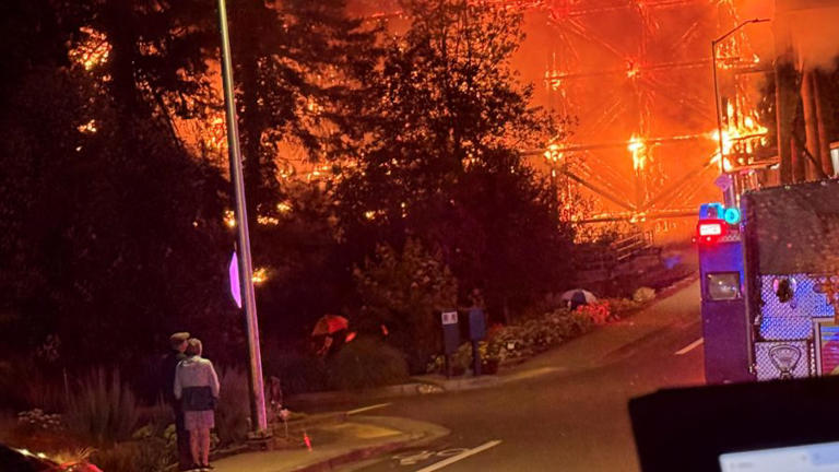 Train trestle fire in Newberg ‘like a scene from Gone with the Wind’