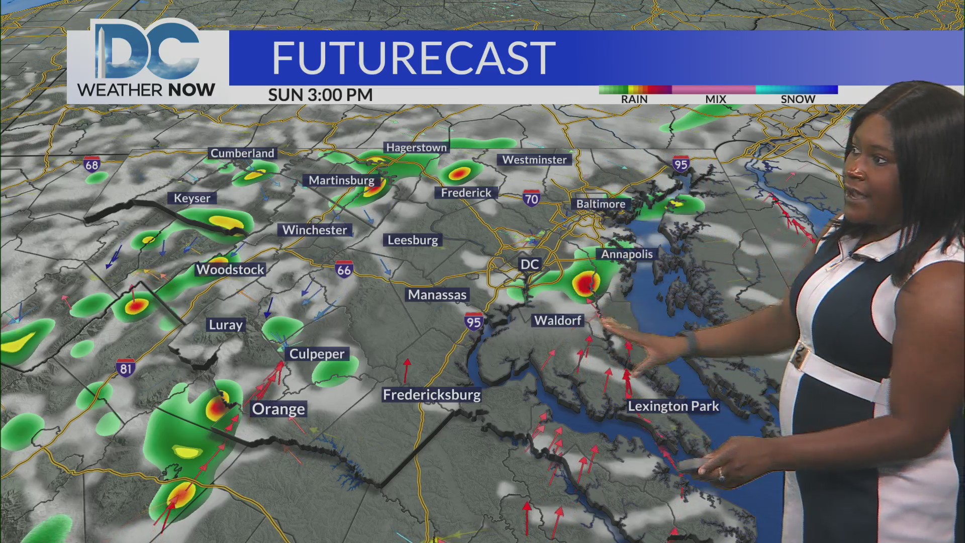 Isolated storms popping up Sunday afternoon