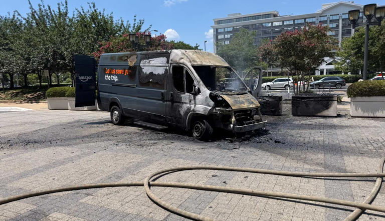 Amazon Van Goes Up In Flames On Virginia Roadway; No Packages Damaged ...