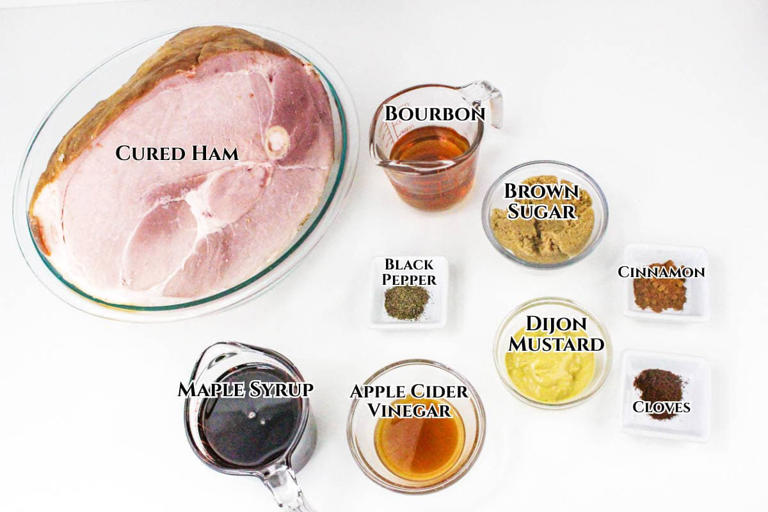 Bourbon maple glazed ham