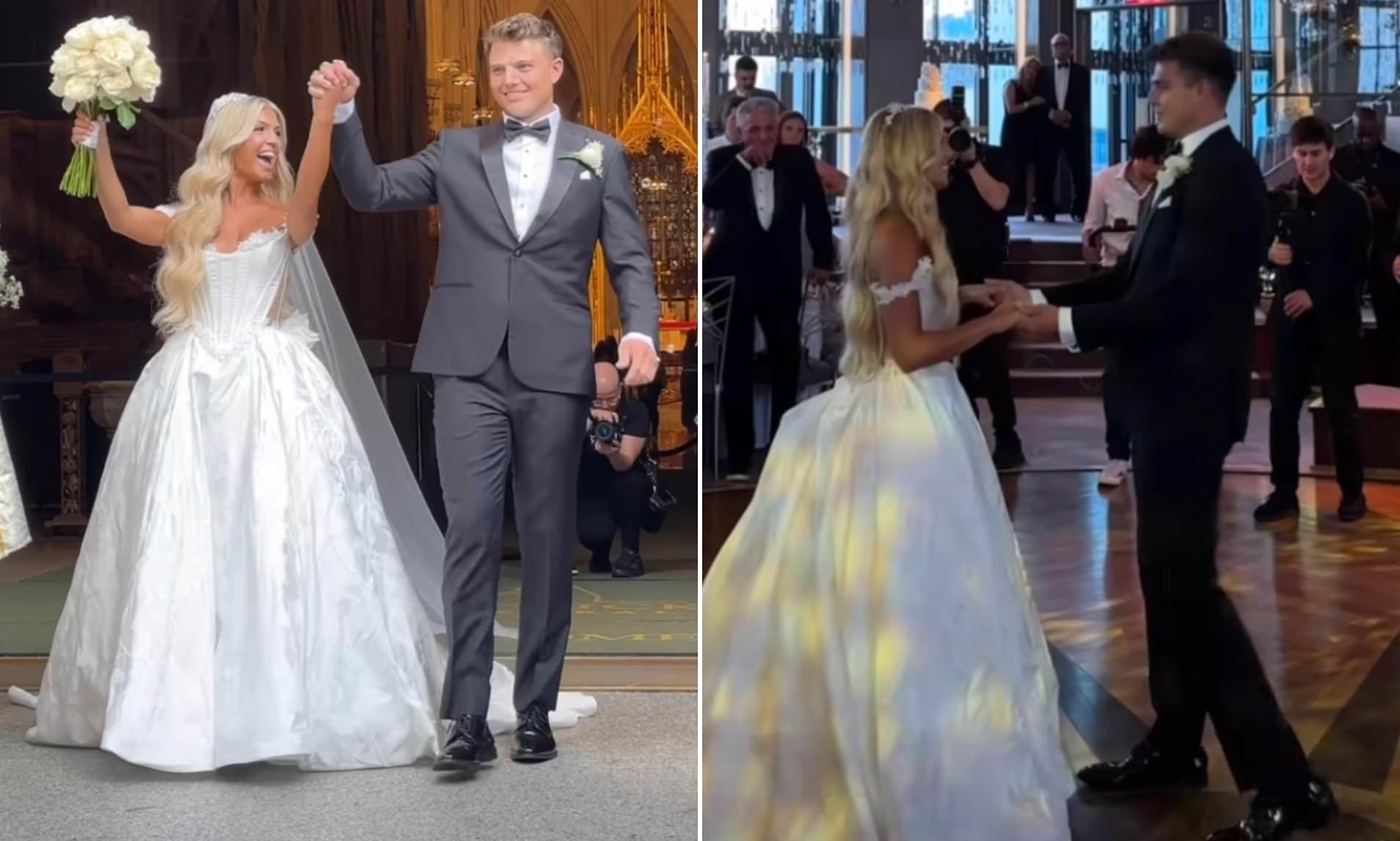 NFL quarterback marries partner Nicolette in beautiful New York wedding