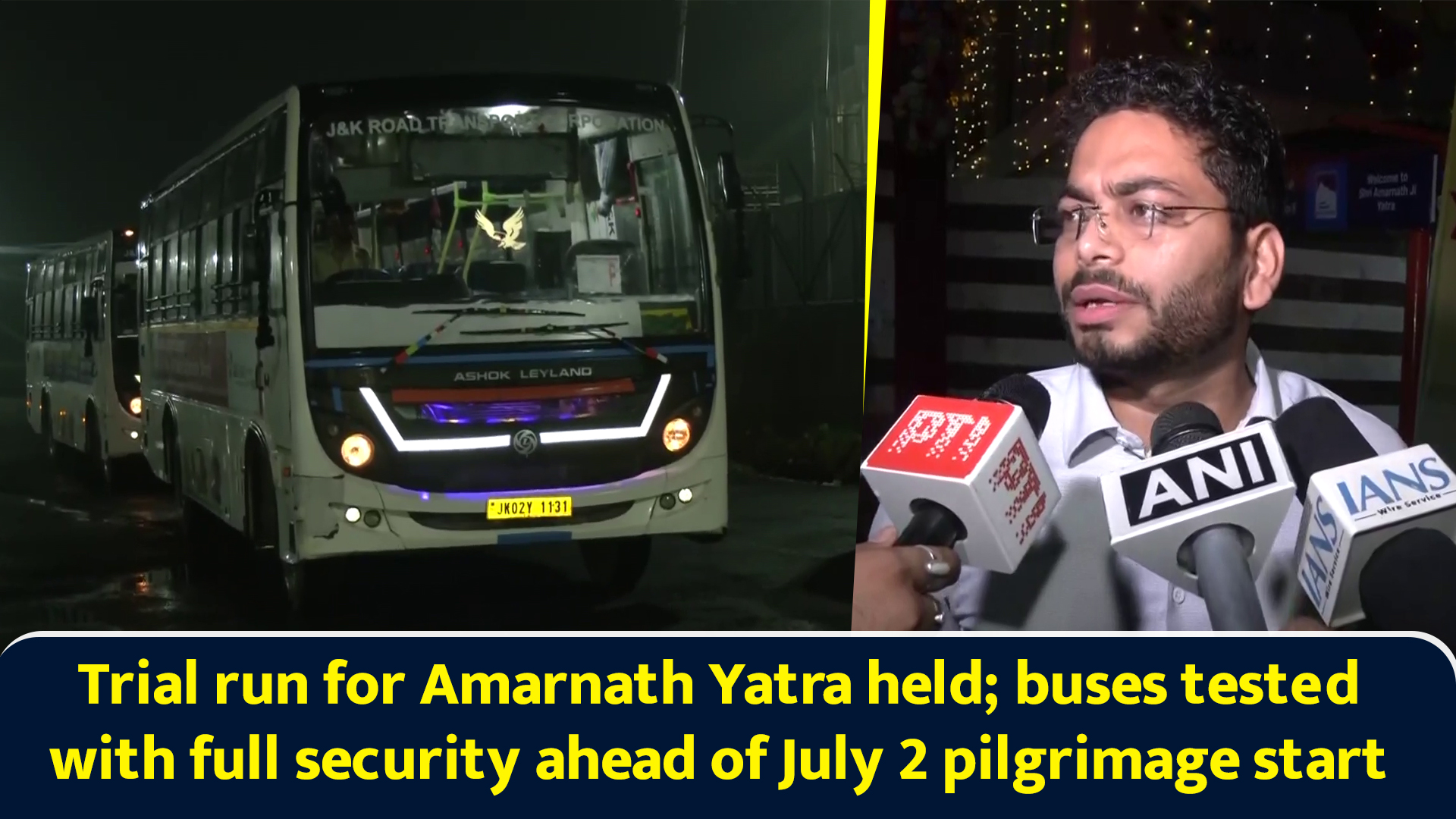 Trial run for Amarnath Yatra held; buses tested with full security ...