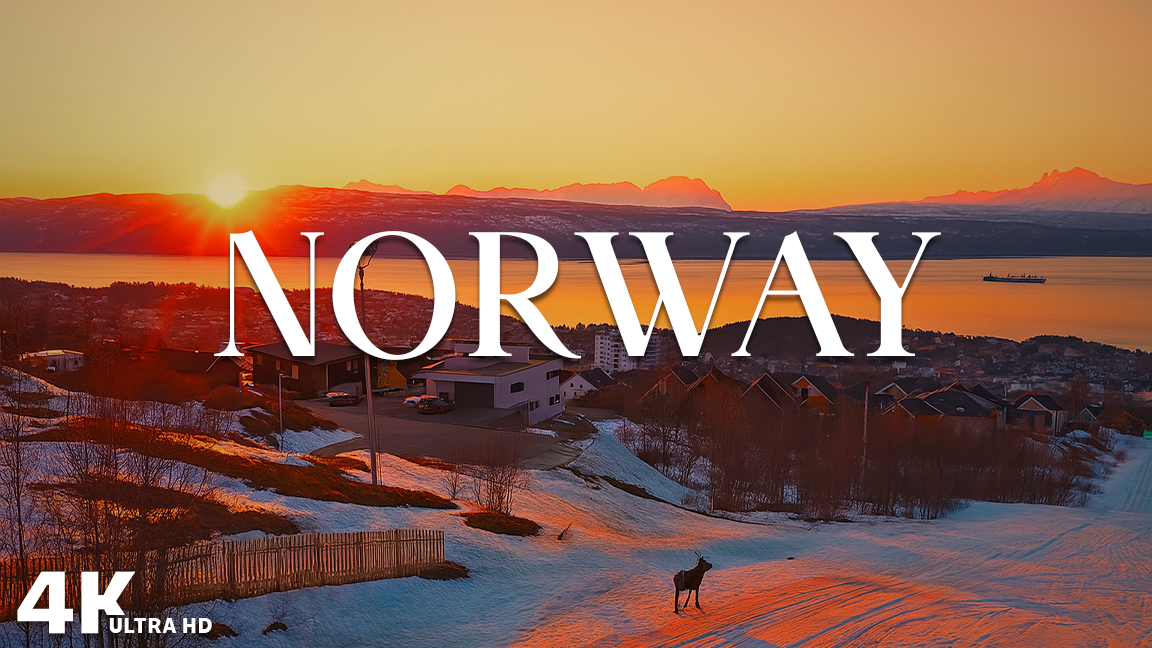 Norway Winter Landscape in 4K – Calming Music & Scenic Relaxation Video
