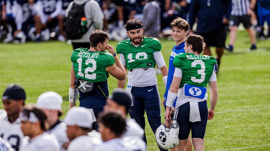 BYU Quarterbacks Meet with Two Former BYU Legends