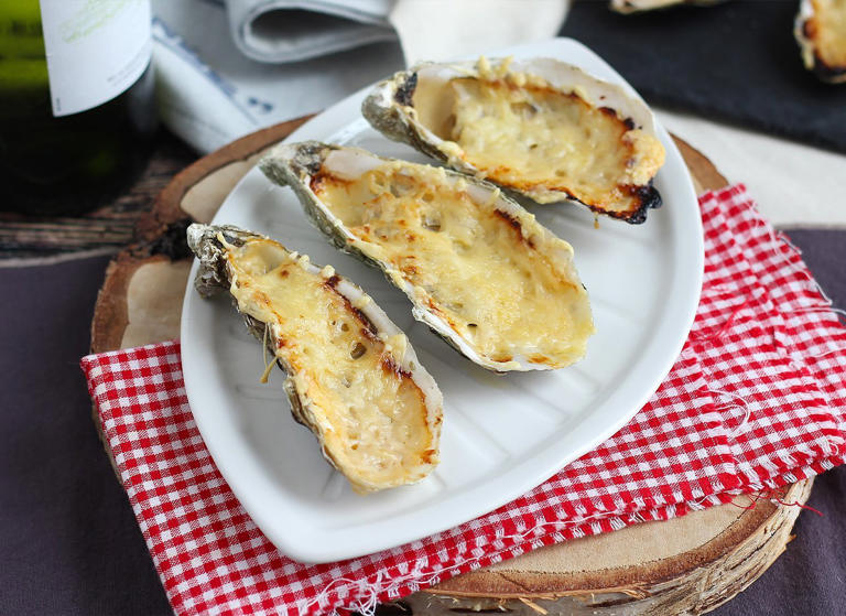 Gratinierte gourmet-austern