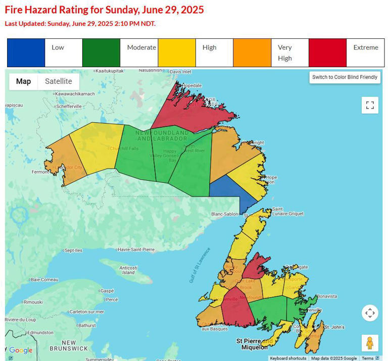 Multiple fire bans in effect across N.L. as areas reach extreme risk of ...