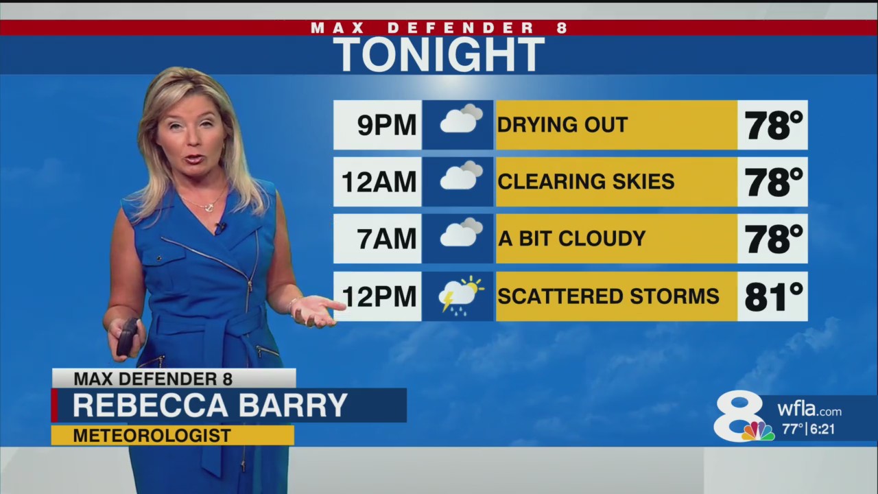 Rain slowly ending tonight, here's Rebecca's forecast for Sunday evening