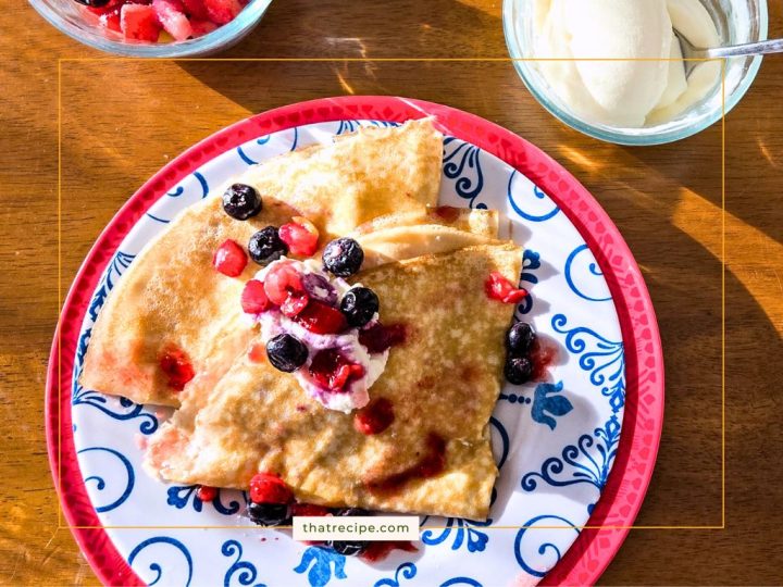 Colorful Ricotta Crepes: Easy Red, White and Blue Recipe