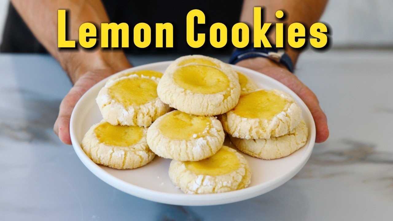 Easy Lemon Cookies Recipe | Lemon Thumbprint Cookies