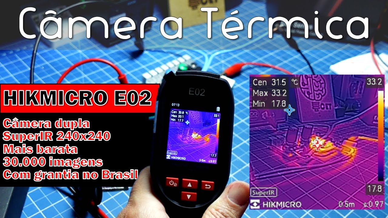 Câmera Térmica para Bancada HIKMICRO E02 – Apoio Raisa