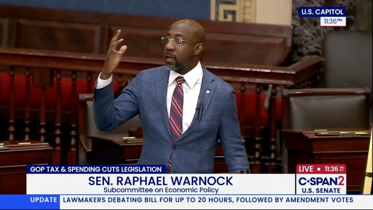 Warnock Shames Republican Bill: 'Robin Hood In Reverse'