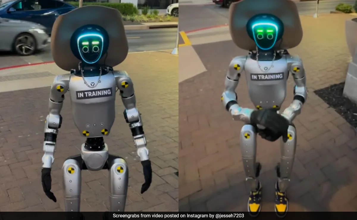 Watch: Cowboy Hat-Wearing "Jake The Rizzbot" Interacts With People