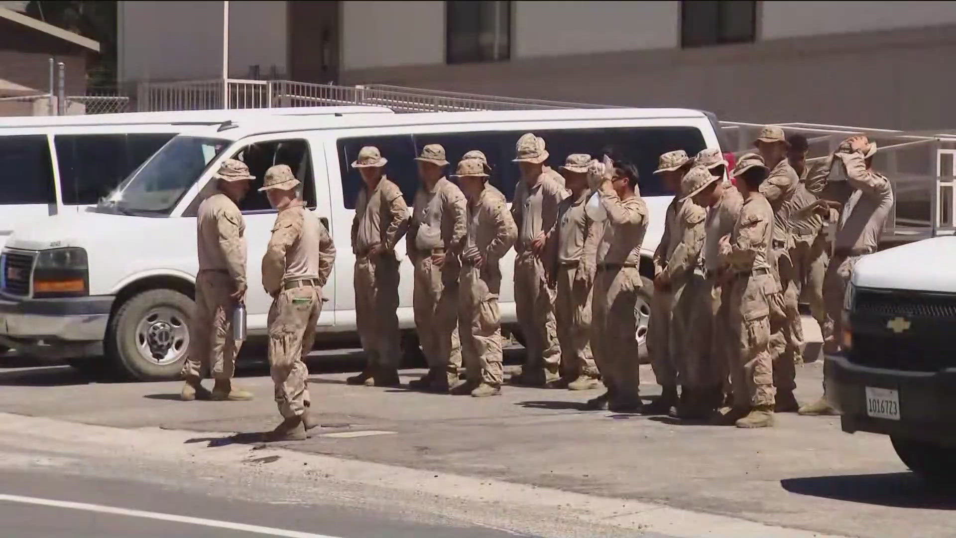 Camp Pendleton Marines deployed at the Campo Border Patrol Station