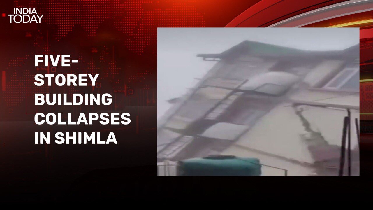 Video: 5-storey building collapses in Shimla amid heavy rain