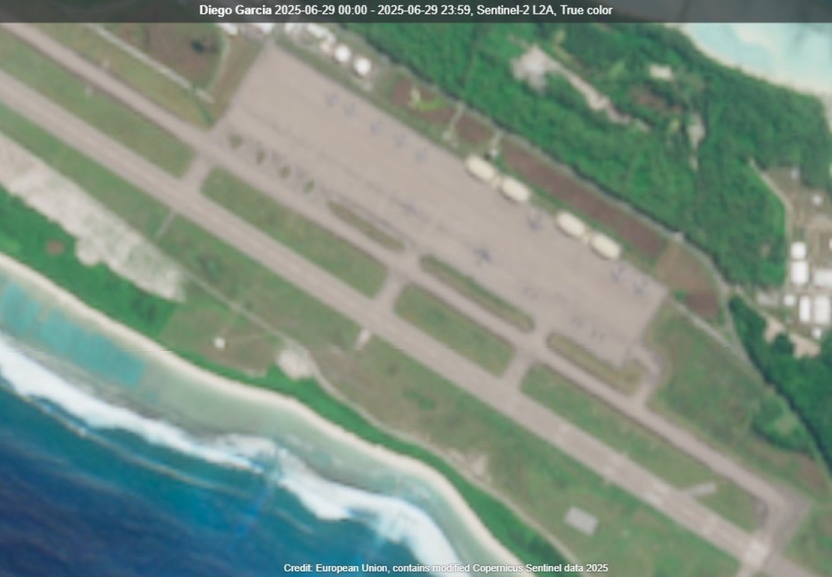 New satellite image shows US air force buildup at key Indian Ocean base