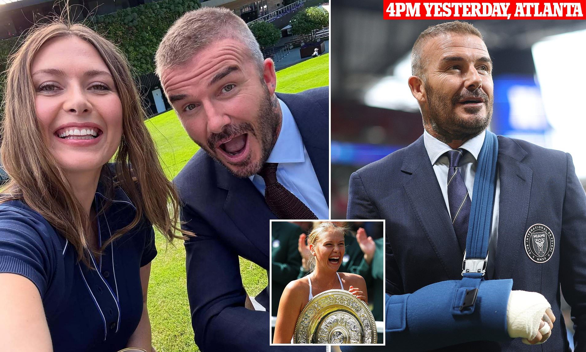David Beckham jets in for Day One of Wimbledon, as he joins Maria ...