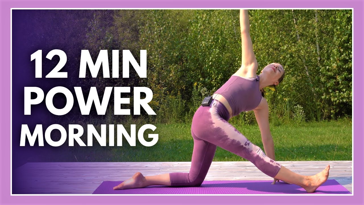 12-Min Morning Power Yoga 💪 Core Strength Flow | Energizing Full Body ...
