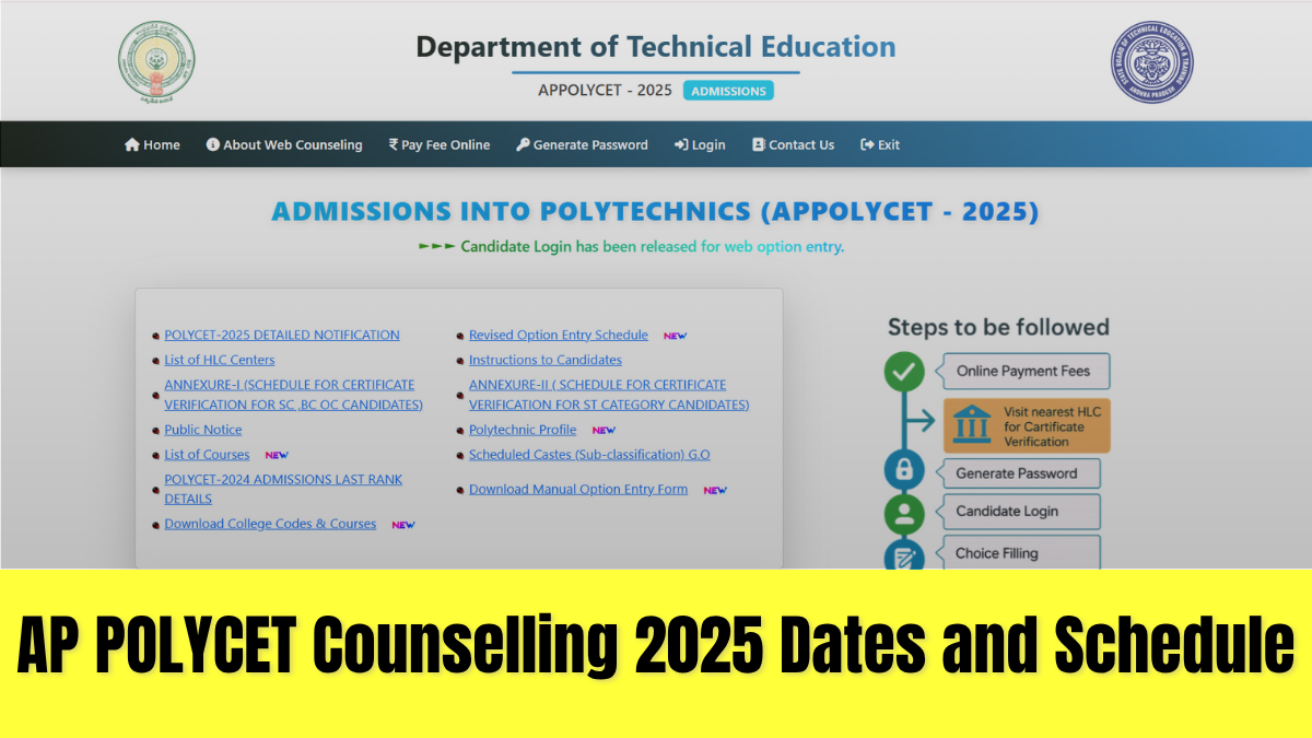 AP POLYCET Web Options 2025: Application Window Opens for Ranks 1 to ...