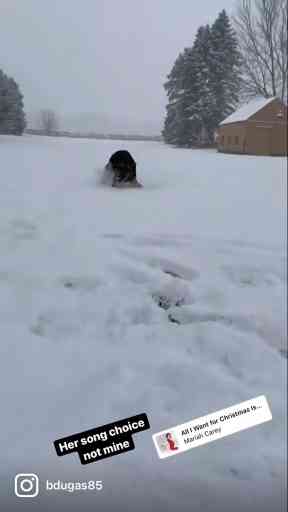 Mya’s a Big Fan of Snow, No Surprise There