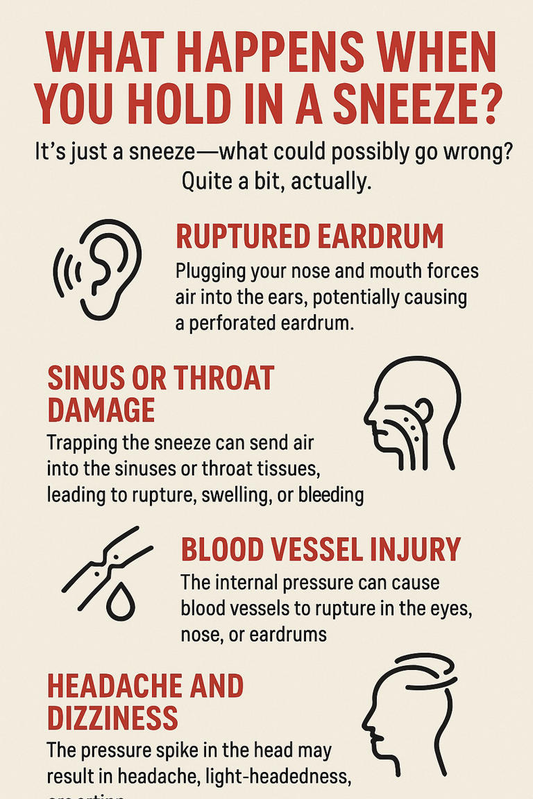 What happens when you hold in a sneeze?