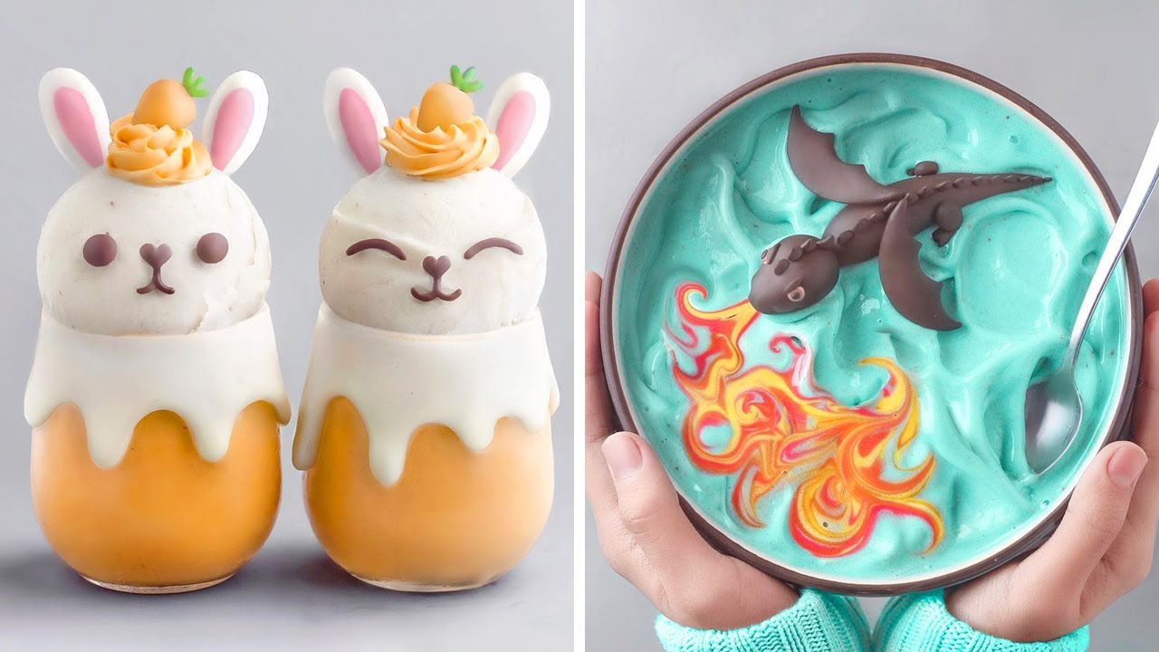 How to Make Satisfying Fantasy Desserts 🐰🐉 | Bunny Carrot Drinks ...