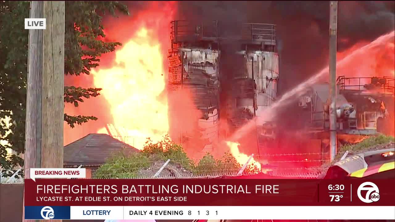 Crews battle massive industrial fire on Detroit's East Side: Here's ...