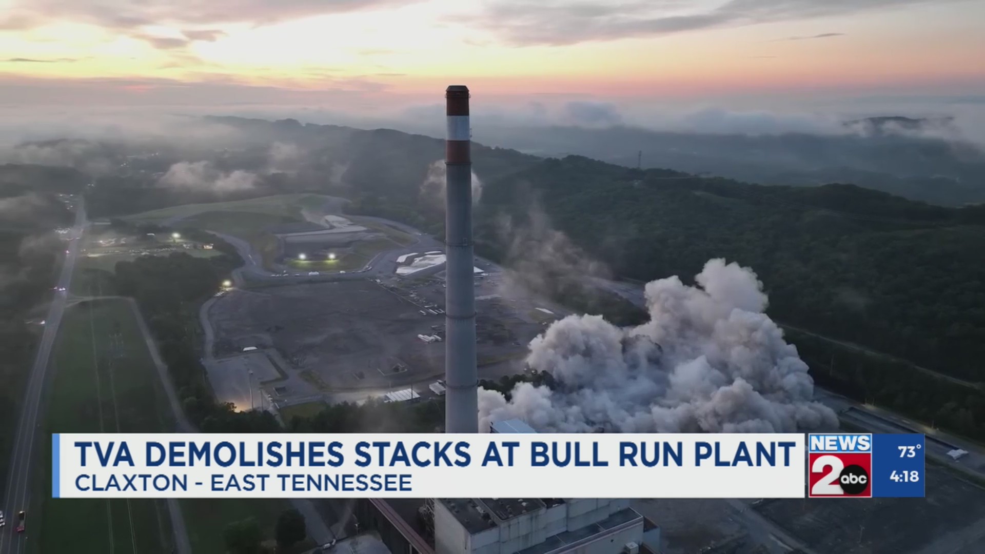 TVA demolishes stacks at Bull Run plant