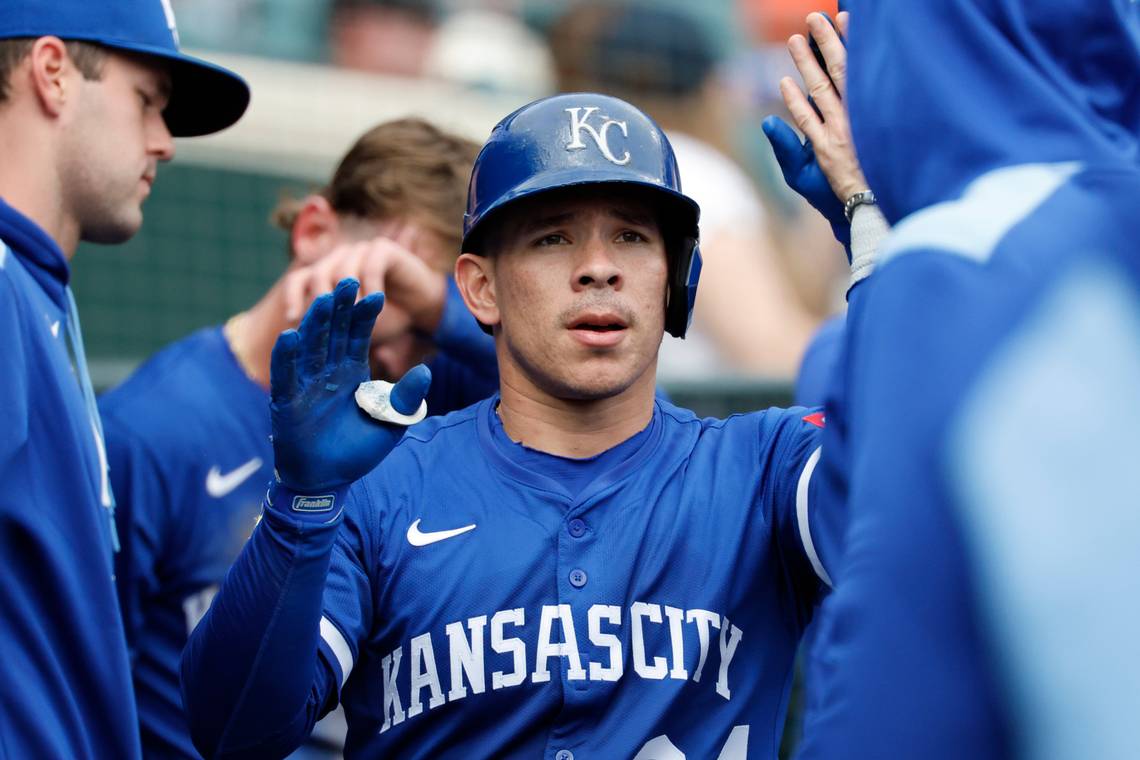 Due to MLB rule oddity, Royals catcher Freddy Fermin played second base ...