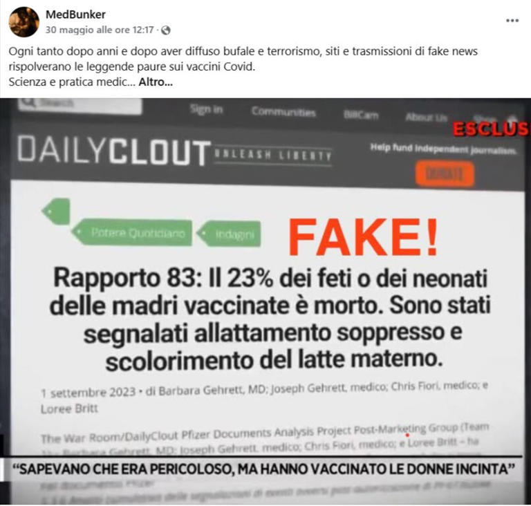 Pfizer non ha documentato che il 23% dei feti o neonati da donne ...
