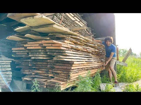 Small Logs Turned into Big Stack of Lumber with my Sawmill