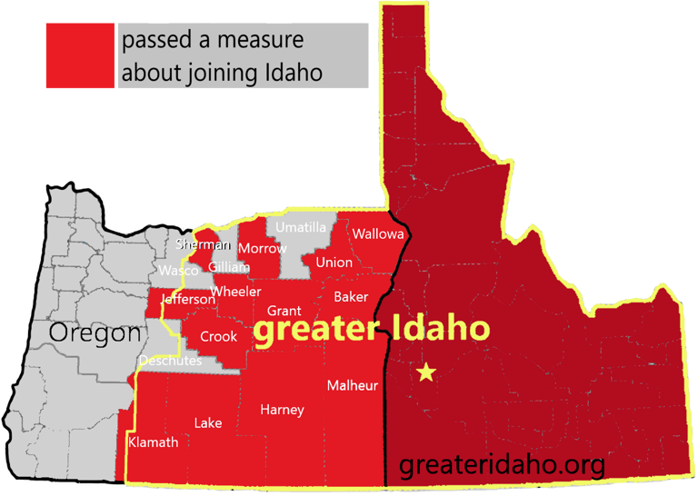 Greater Idaho Movement blasts Oregon legislature for ignoring border ...