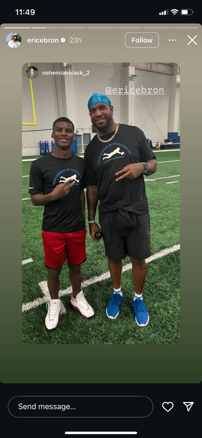 Eric Ebron among several Lions alum at team facility over the weekend